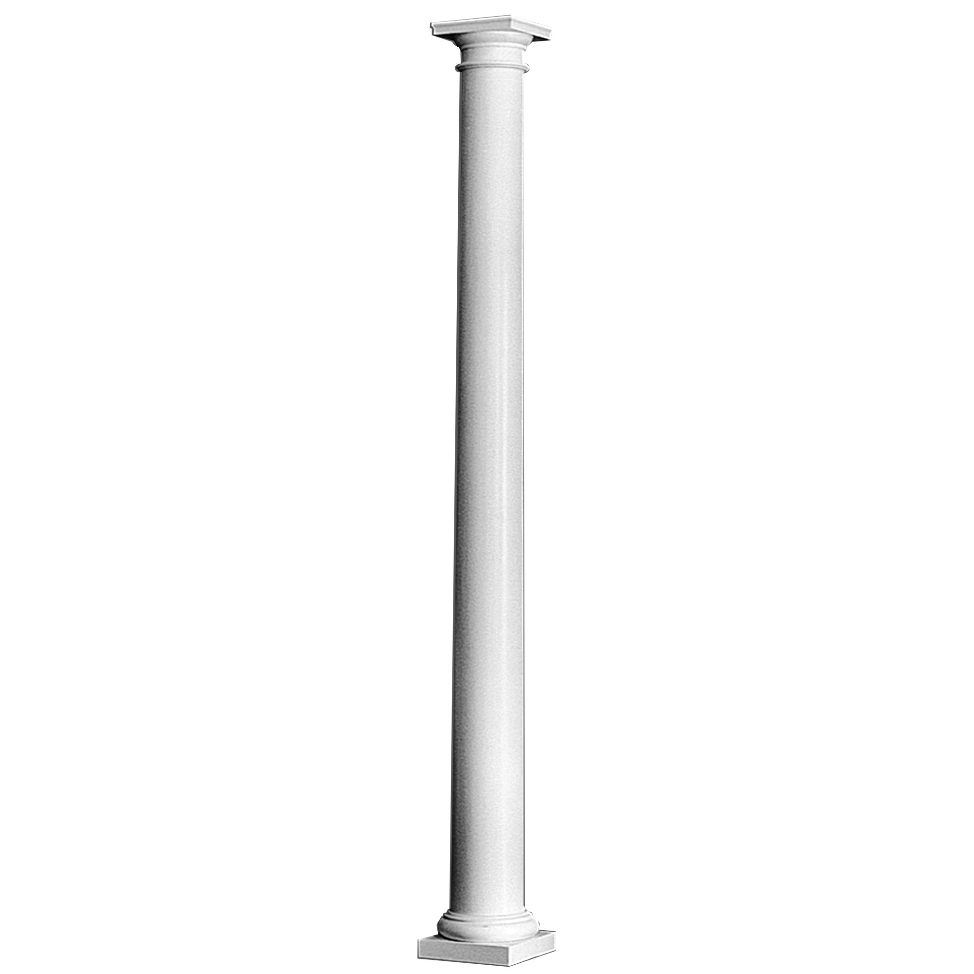 Plain Round Tapered Column, Plain Round PermaCast Column with Tuscan ...