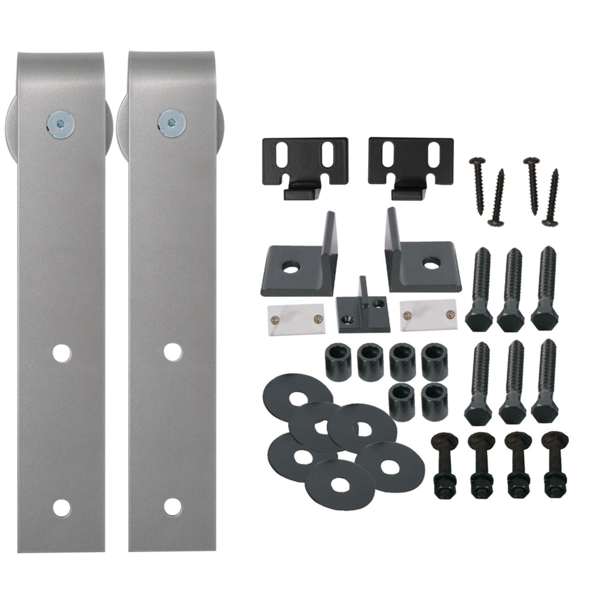 BDHS-SIL, Barn Door Hardware Sets - Silver | EL & EL Wood Products
