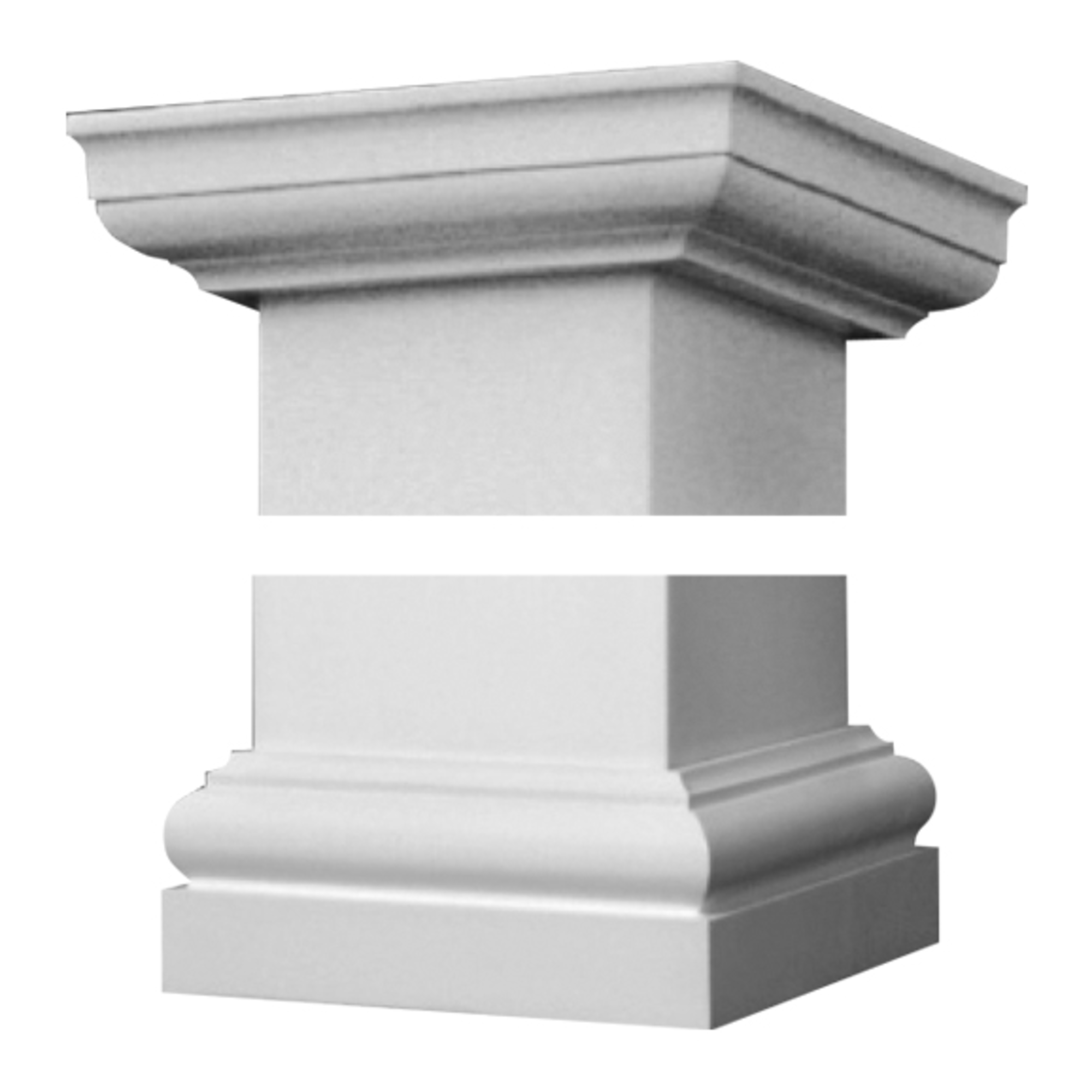 SQTC, Square Tuscan El & EL Cap and Base for a Square PermCast Column ...