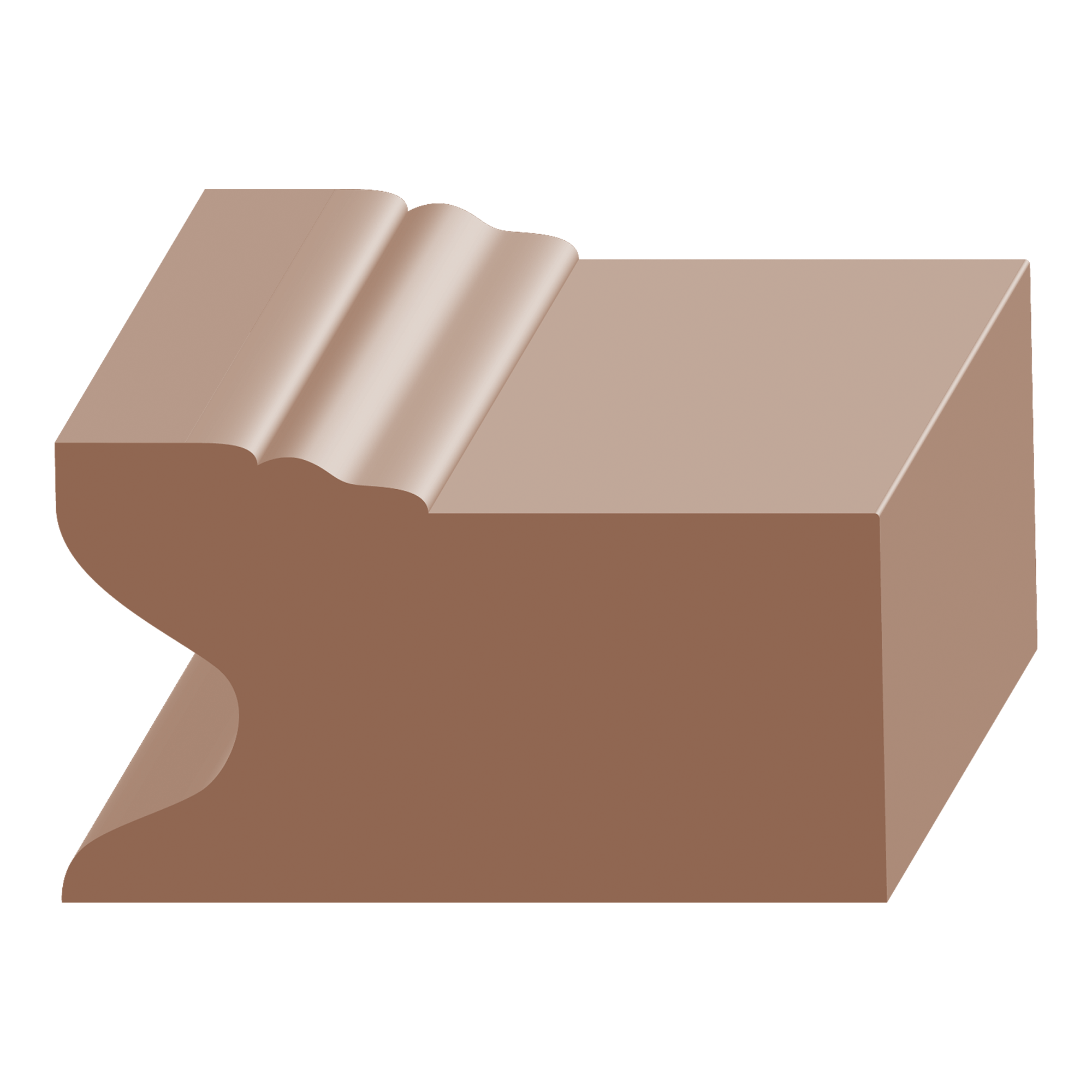 612BMH, #180 Eastern Brick Mould with Stucco Key | EL & EL Wood Products