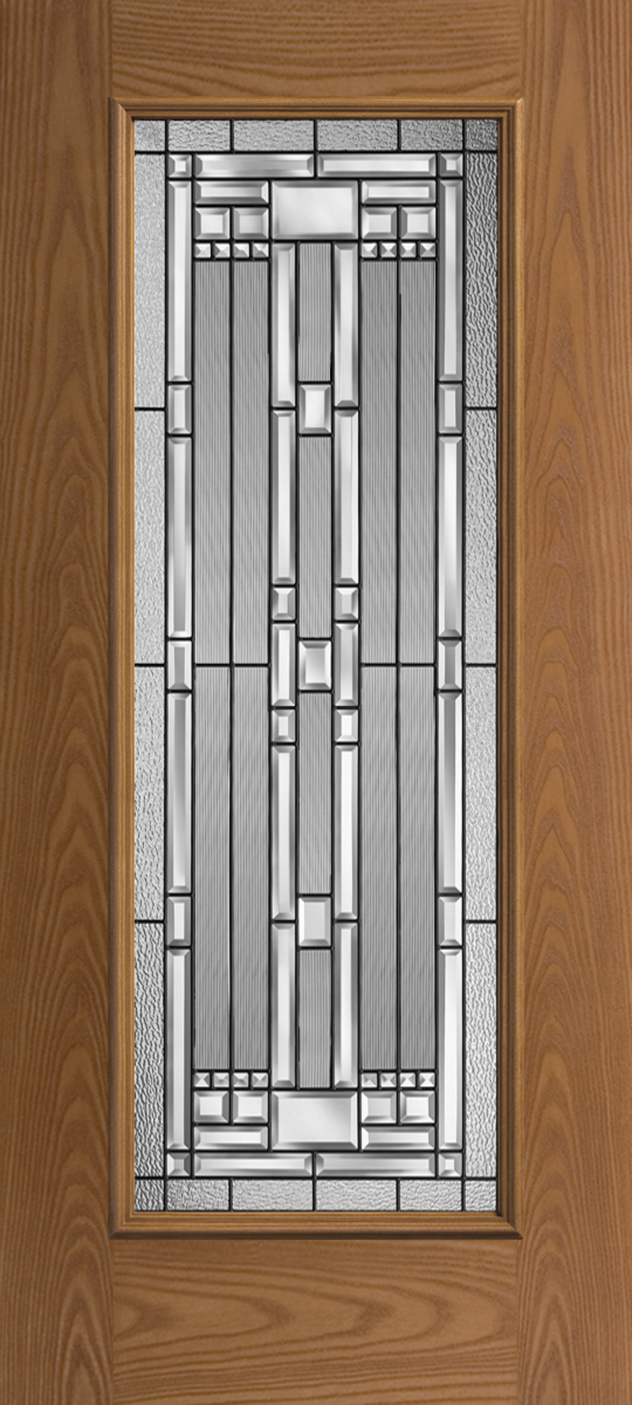 BLT-122-366-X, Belleville Oak Textured Door Full Lite with Naples Glass ...