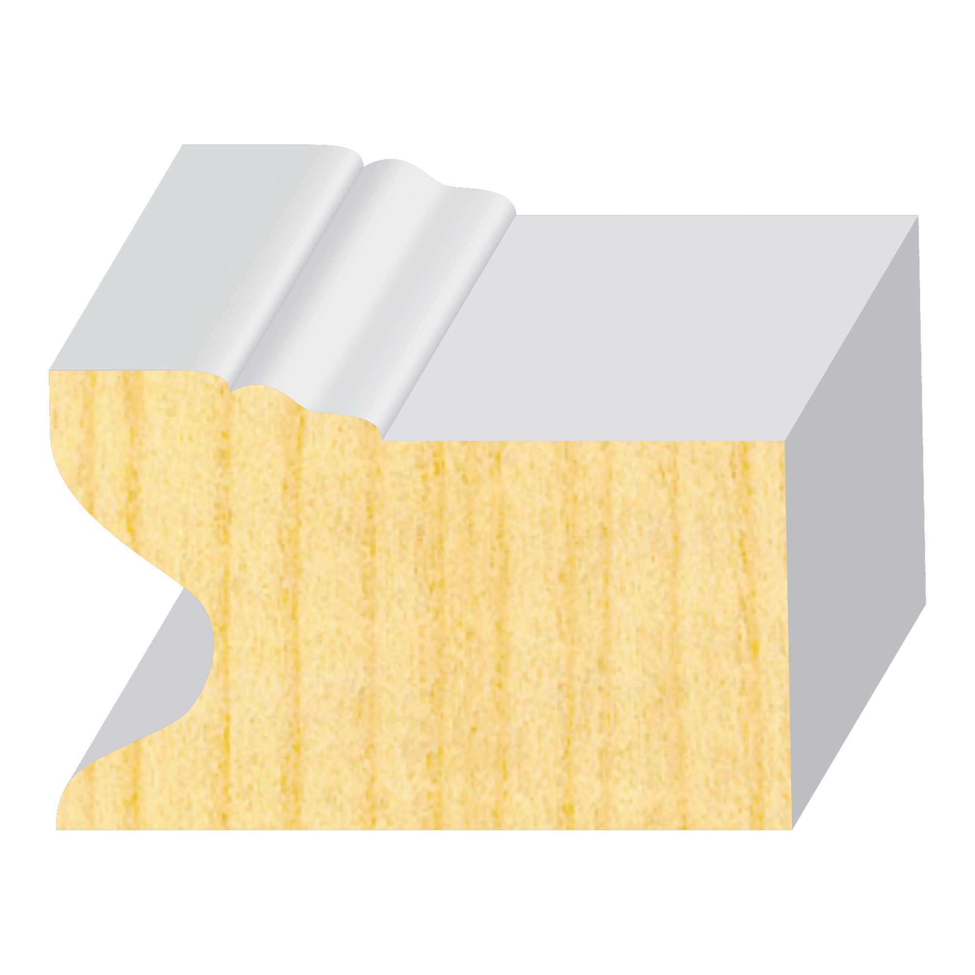 PR612BFJ, #180 Eastern Brick Mould with Stucco Key | EL & EL Wood Products