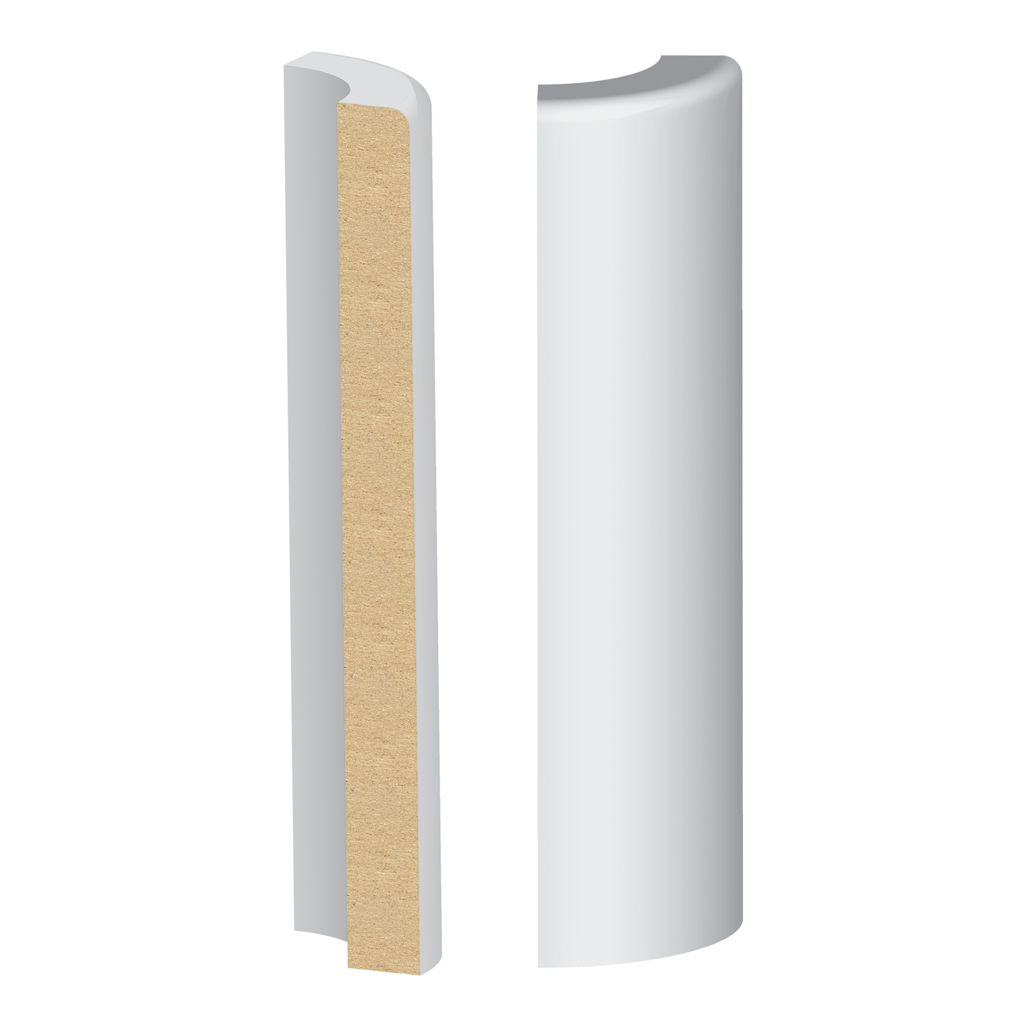 387MUL-5W, 1 Eased Edge Craftsman Base Round Corner | EL & EL Wood Products
